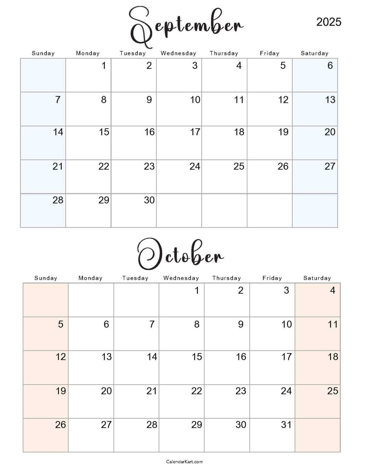 Printable Calendar 2025 September October November | Calendar 2025