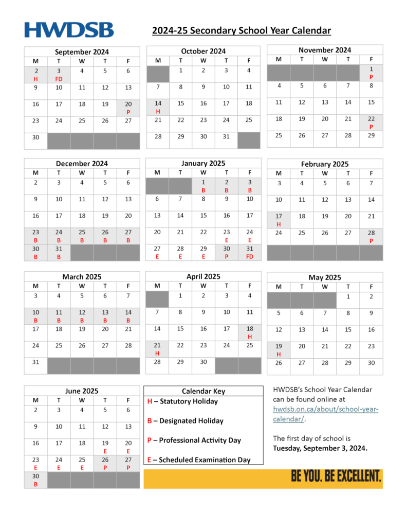 Halton Catholic School Board Calendar 2026 | Calendar 2025