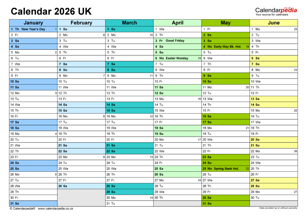 2026 Attendance Schedule Printable | Calendar 2025
