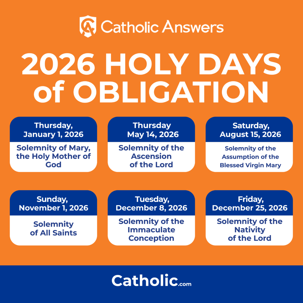 Catholic Holy Day Calendar 2026 | Calendar 2025